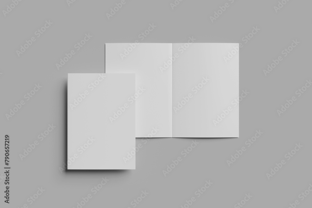 A6 Bi-Fold Brochure blank Stock Illustration | Adobe Stock