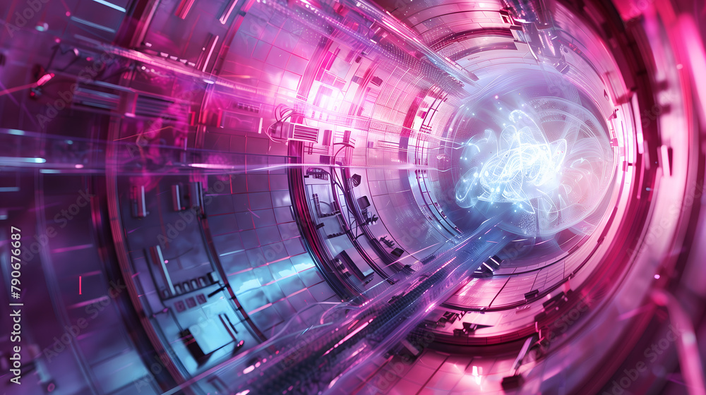 a segment within a modern fusion power plant, focusing on the intricacies and technological ...