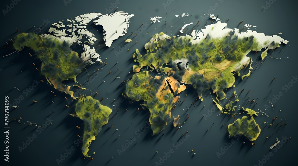 Stock-Illustration „Global Environmental Issues Create a map that ...
