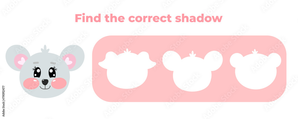 Image vectorielle Stock Find the correct shadow of funny characters ...