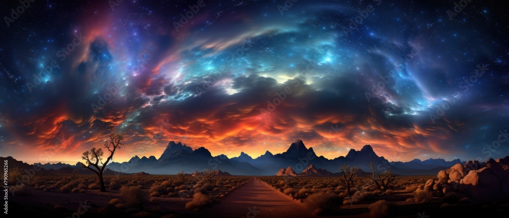 Majestic galactic formations in vibrant, changing colors, their beauty ...