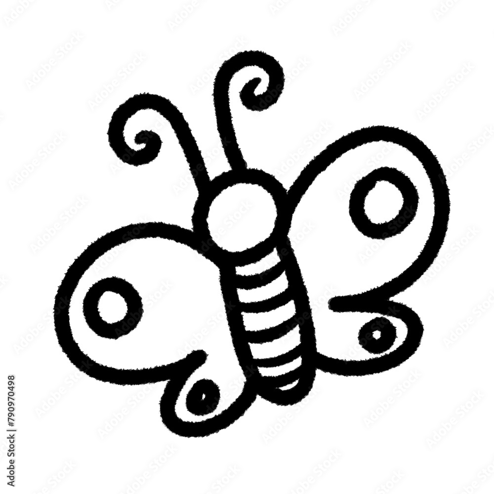 butterfly, cartoon ,png cartoon, doodle, handdraw, design, charactor ...