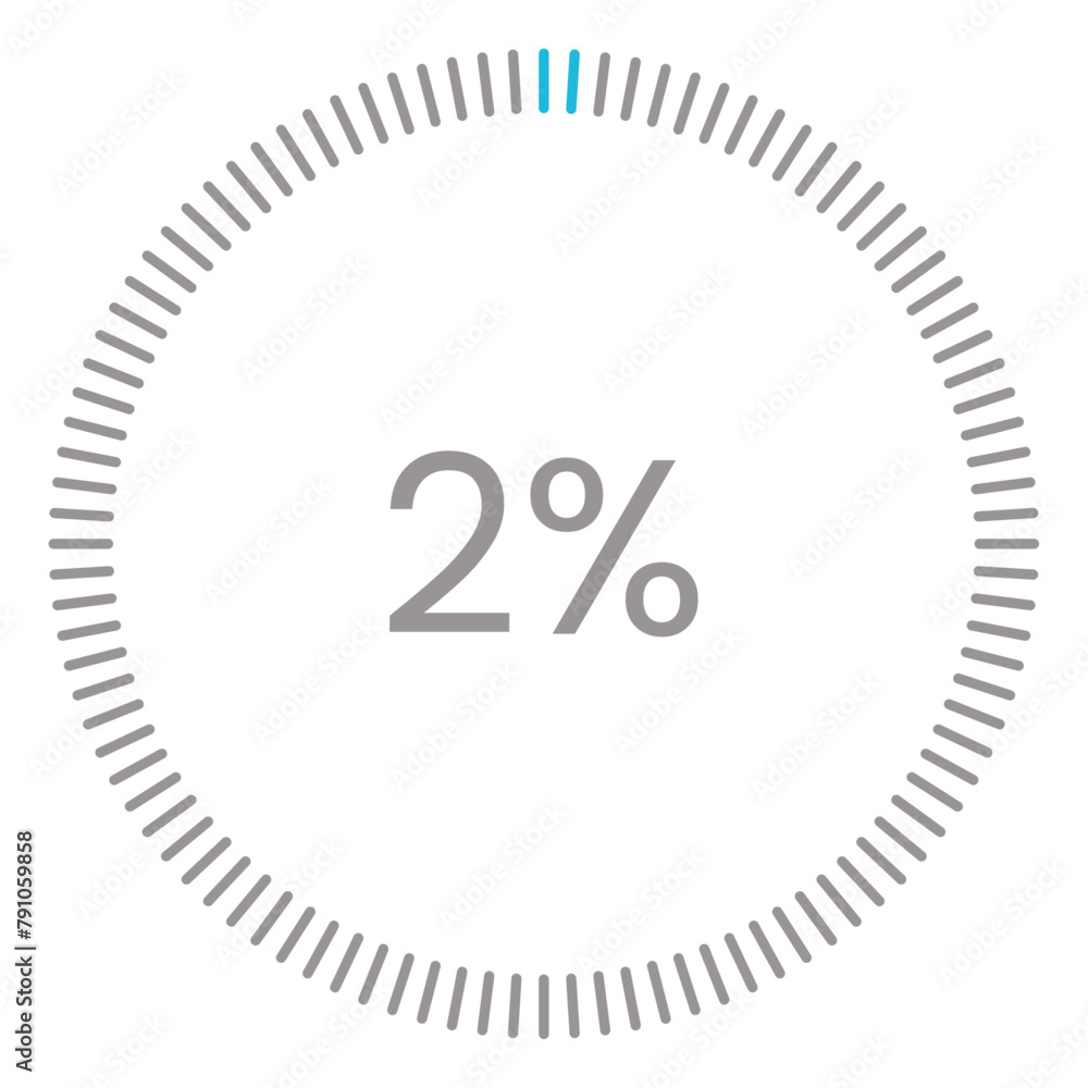 2% Loading. 2% circle diagrams Infographics vector, 2 Percentage ready ...