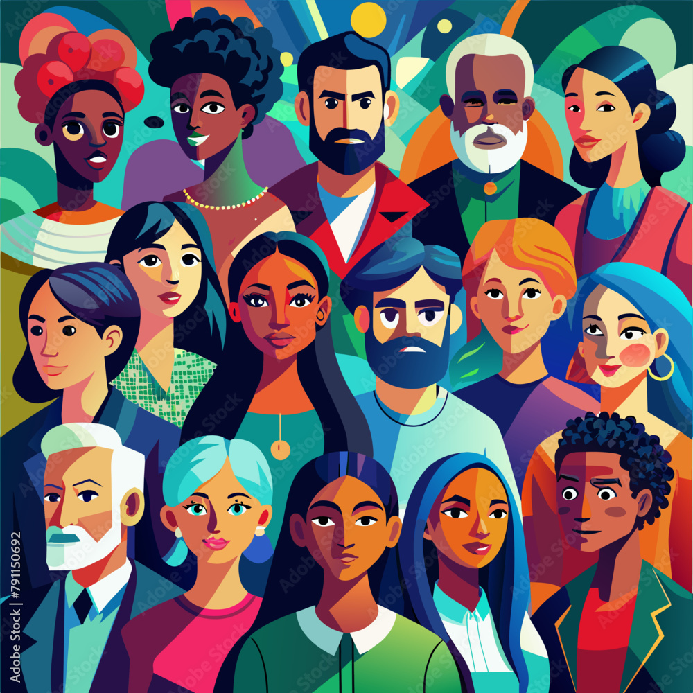 People of different races and different nationalities. Diverse people ...