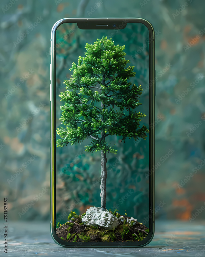 Organic Nature-Inspired Mobile App UI Design Featuring Tree-Planting ...