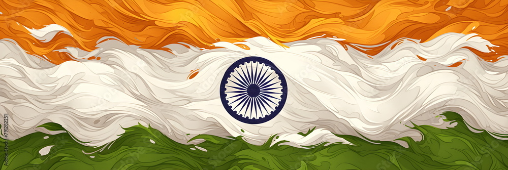 Indian national day celebration background Painted Indian flag colors ...