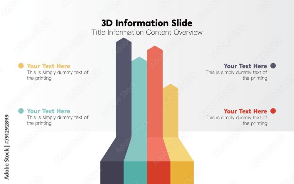 Vector graphic infographic color chart information visualization column ...