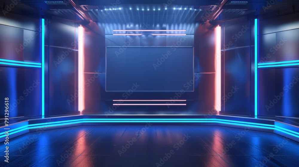 A stunning 3D virtual studio with the perfect background for TV shows ...