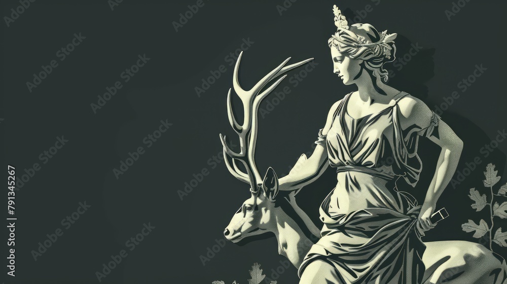Artemis in Greek religion is the goddess of wild animals, the hunt ...