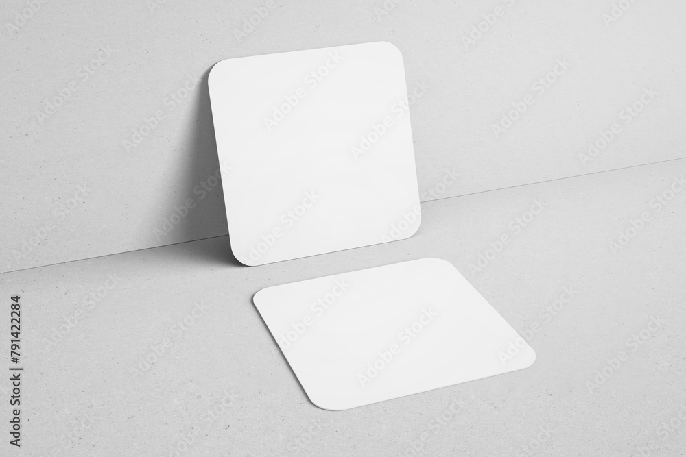 empty clean square shape brand identity business name calling card with ...