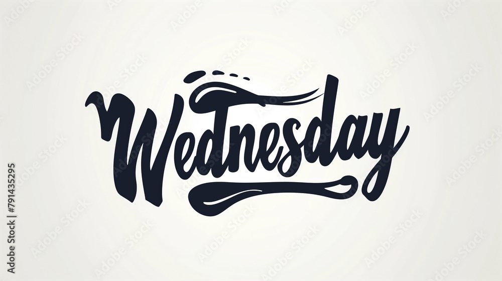 Wednesday Sign in Bold Letters Over a White Background - Midweek ...