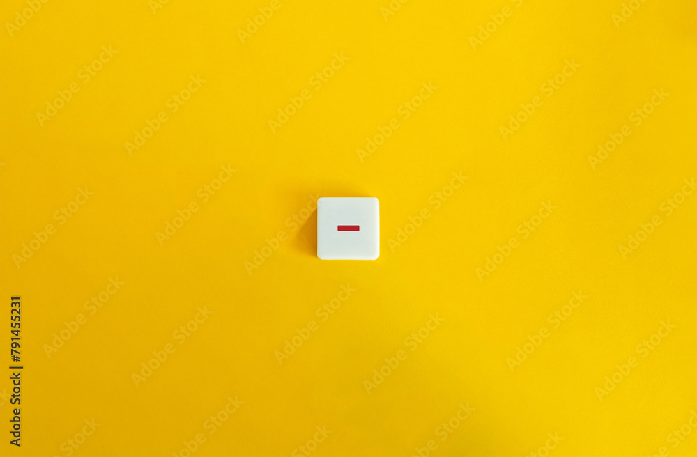 Red Minus Sign. Concept of Cons, Negative Aspects, Weaknesses, Risks ...