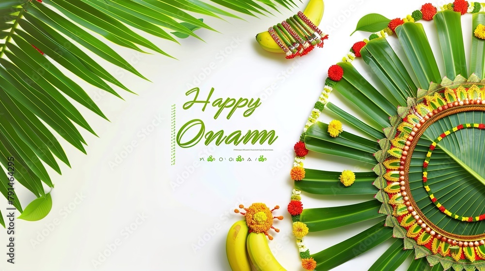 vector illustration of onam. Kerala Onam Greeting Card. illustration ...