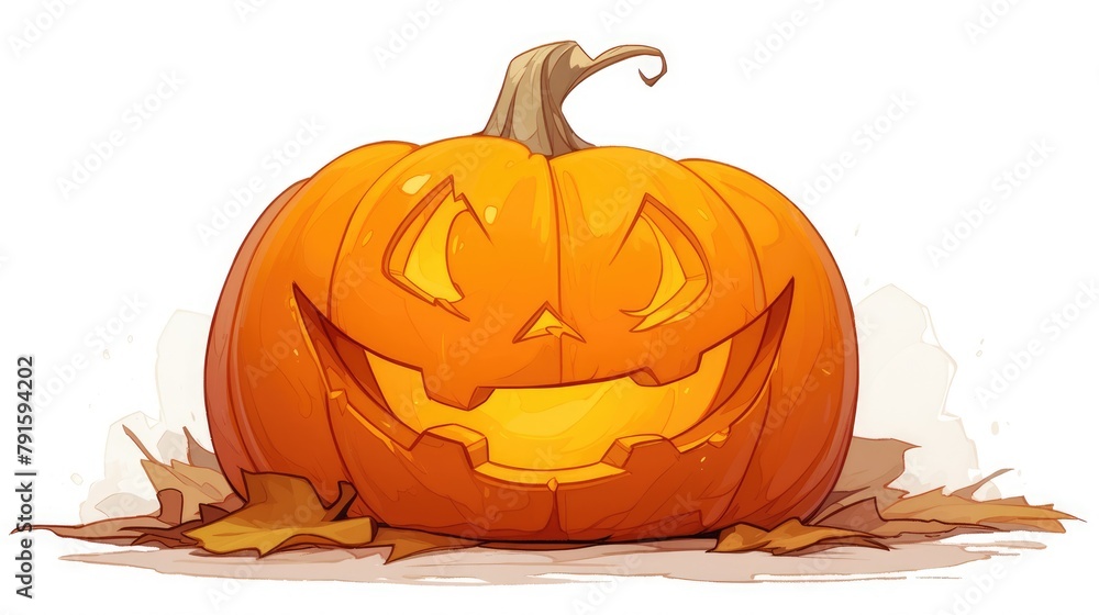 Get into the Halloween spirit with this cartoon style 2d illustration ...