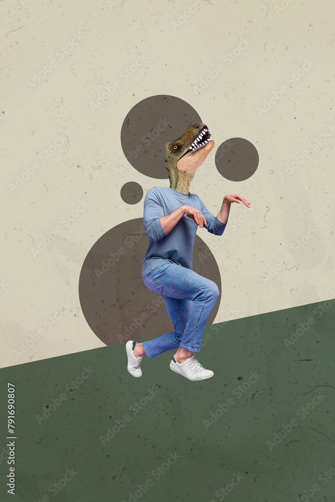 Composite image trend 3D photo collage of headless masquerade person ...