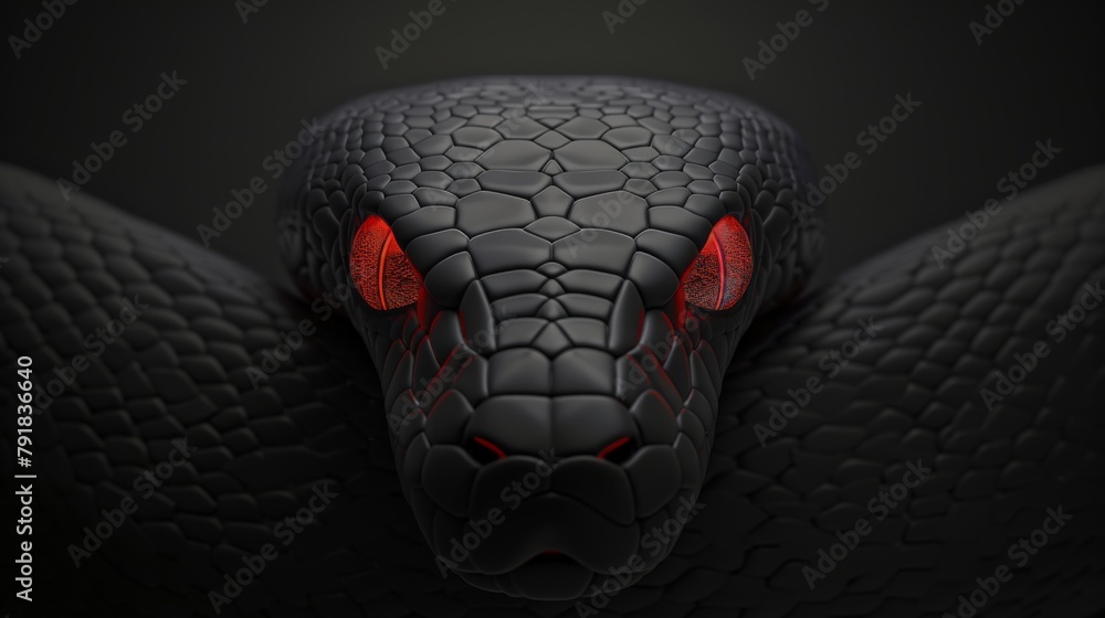 Black mamba snake HD wallpaper background Stock Illustration | Adobe Stock