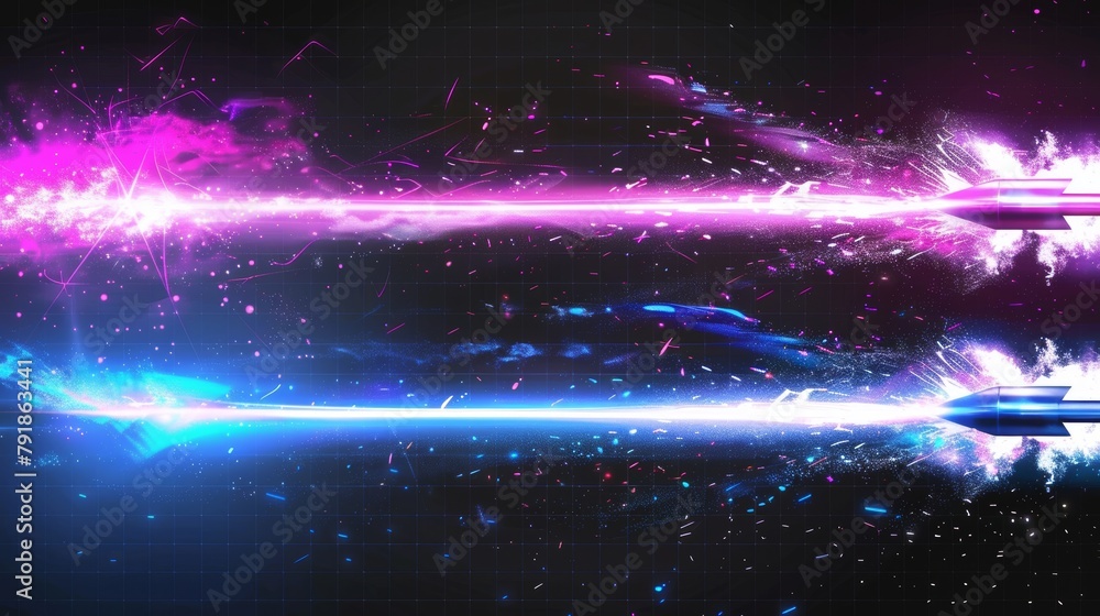 Light trails with magic effects isolated on transparent background ...