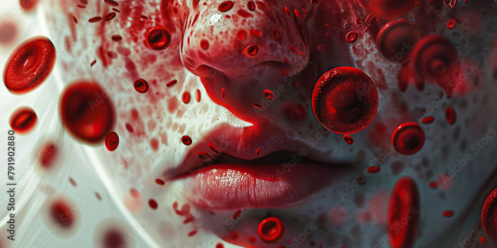 Illustration Stock Anemia: The Fatigue and Pale Skin - Visualize a ...