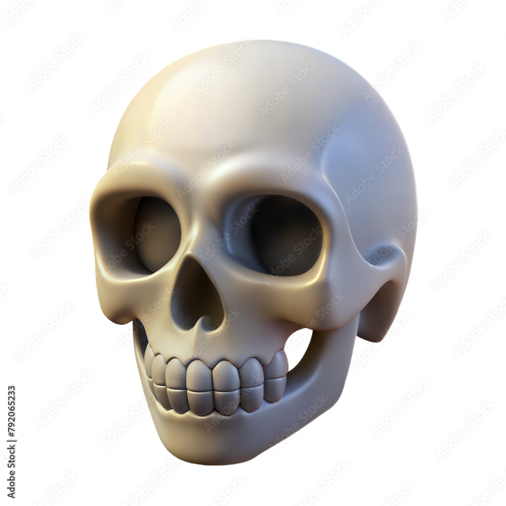 Human skull isolated on a transparent background. Human scull icon ...