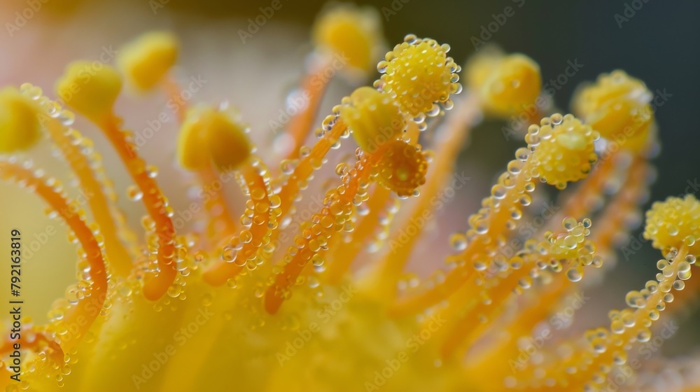 Delicate strands of pollen tubes ly visible to the d eye are captured ...