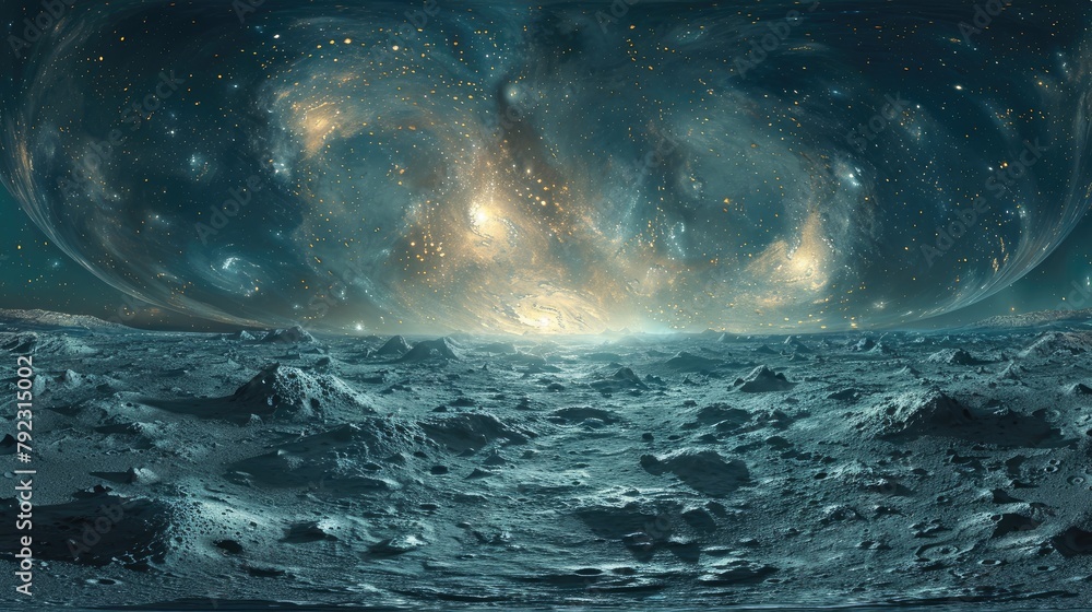 degree equirectangular projection space background with nebula and ...