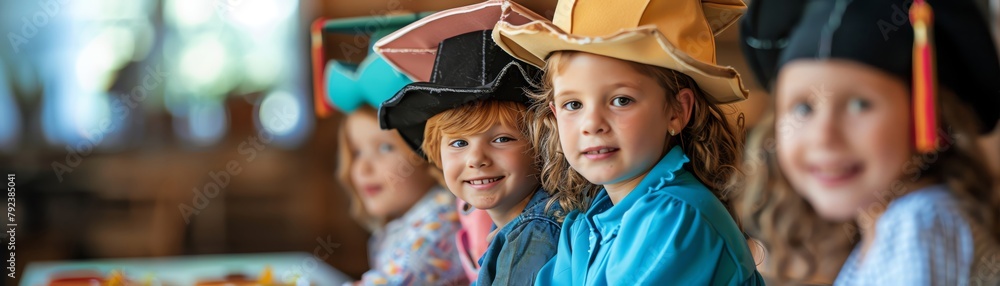 Graduation hats craft session that involves dressing up and role play ...