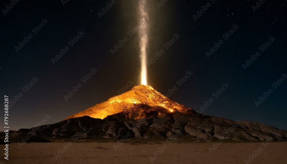 The Pillar of Fire on Mount Horeb where Moses was in the presence of ...