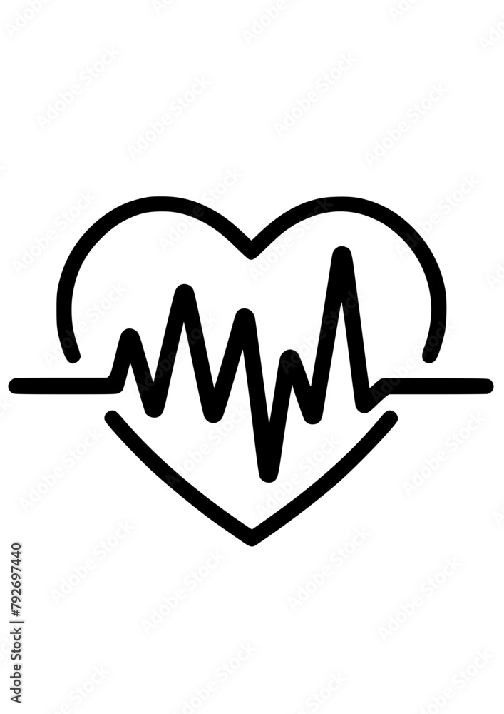 Image vectorielle Stock Heartbeat Svg, Heart SVG, ECG, Health SVG ...