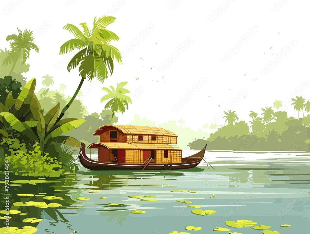 Serene Backwaters of Kerala: A Tranquil Journey Amidst Lush Greenery ...