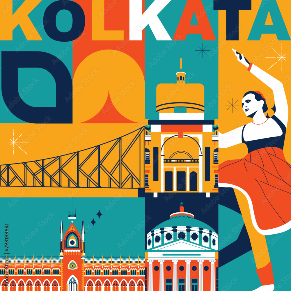 Kolkata culture travel set, famous architectures and specialties in ...