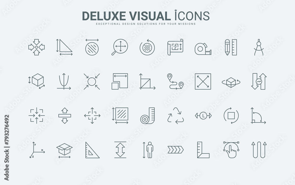 Stock-Vektorgrafik „Office tools for measuring dimensions and distance ...