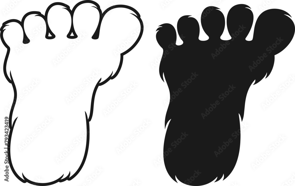 Bigfoot Print Svg Yeti Print Svg Sasquatch Svg Bigfoot Svg Bigfoot Print Vector Bigfoot