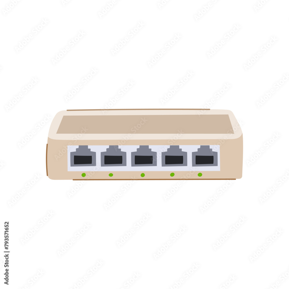 traffic network switch cartoon. data connectivity, management ...