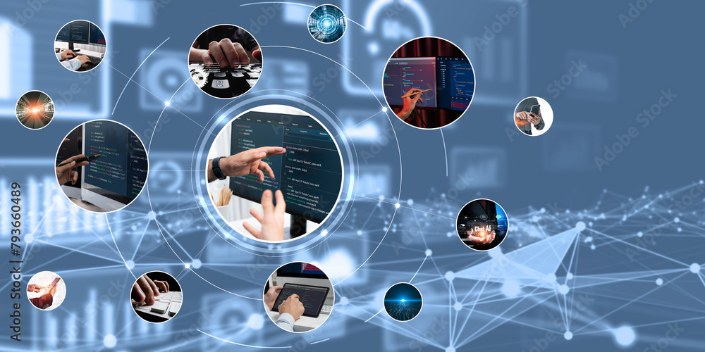 Computer programming, coding and AI artificial intelligence software ...