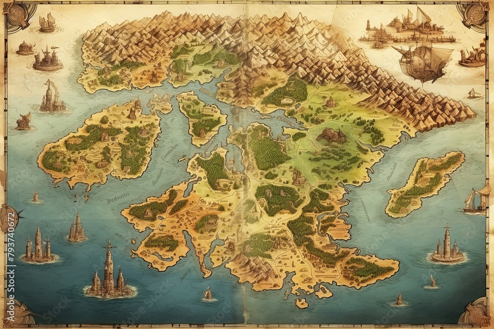 Vintage Map Travel Blogs: Exploring Ancient World Wonders Through ...