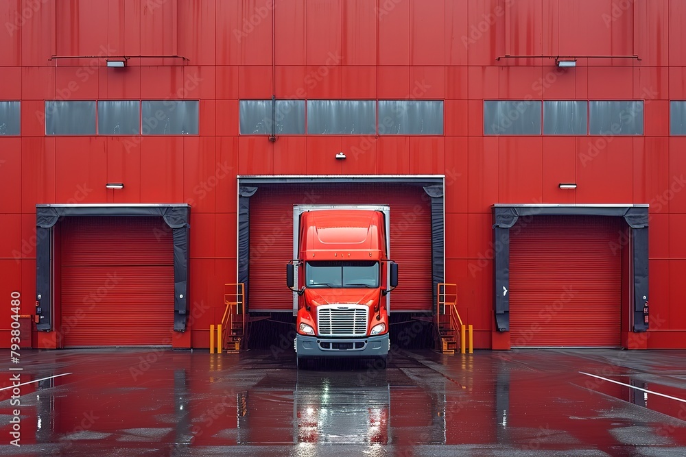 Truck Driver's Loading Dock Vehicle Inspection Imagery depicting ...
