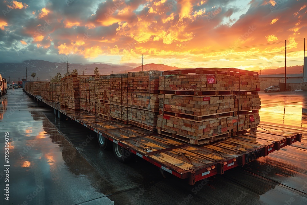 Truck Driver's Rig Cargo Securement Scenes depicting proper techniques ...