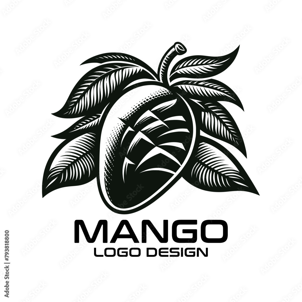 Mango Vector Logo Design Stock Vector | Adobe Stock