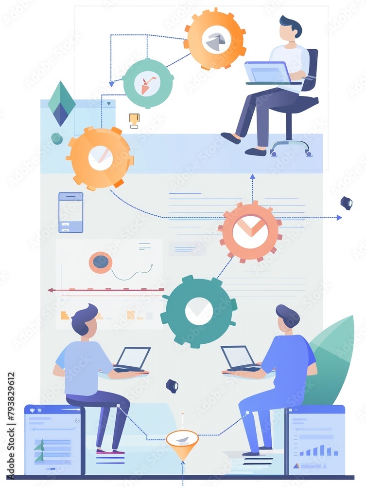 Illustrate a dynamic process cycle diagram highlighting the steps of a ...