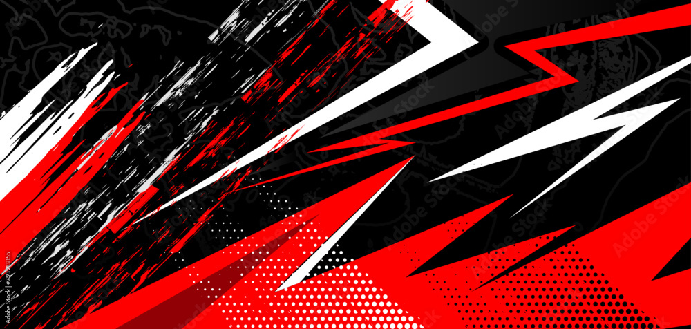 Car decal design vector. Graphic abstract stripe racing background kit ...