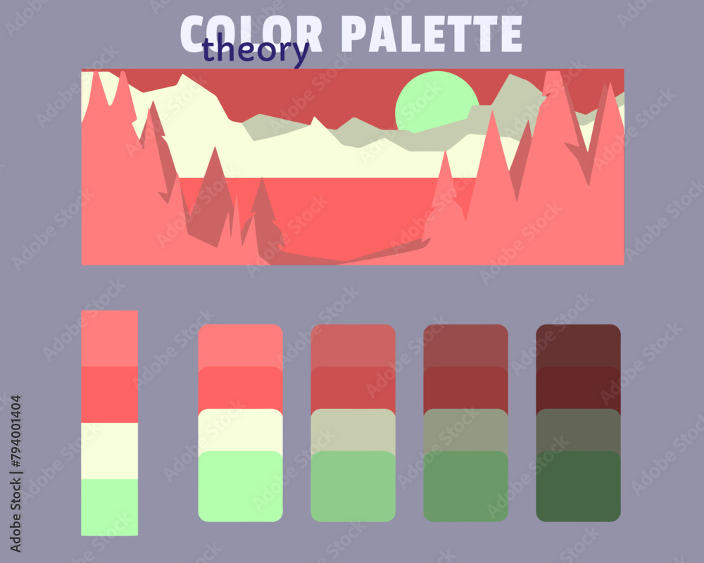 cyan gold tomato deeppink color palette color theory, rgb color palette ...