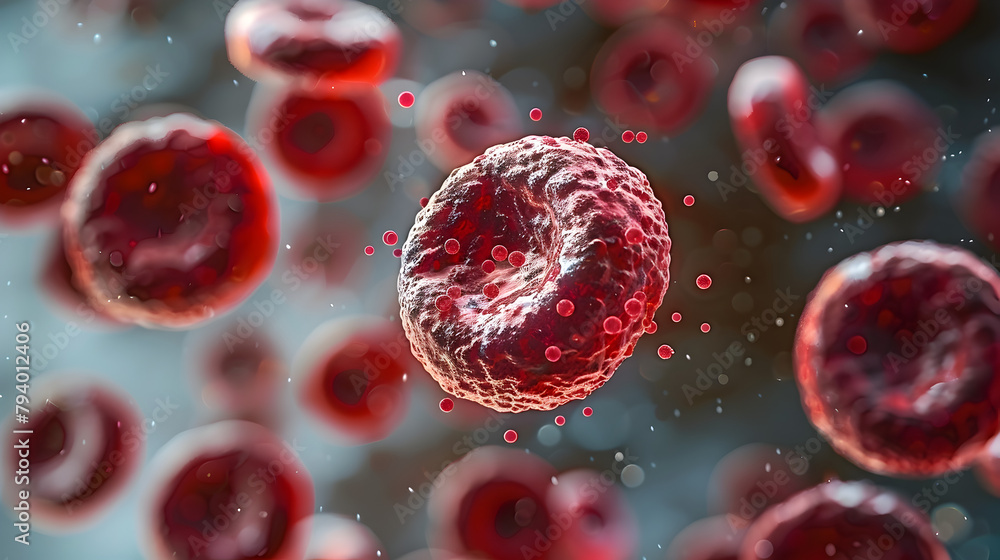 Microscopic Malaria Parasite Lifecycle and Its Impact on Red Blood ...