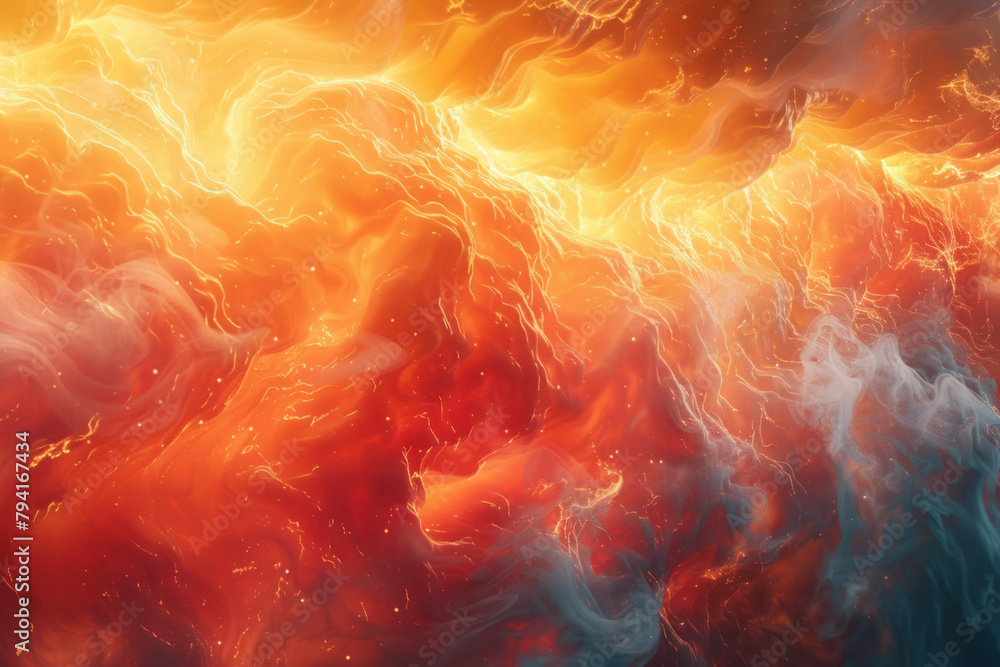 An image of a heat map showing the exothermic reaction of combustion ...