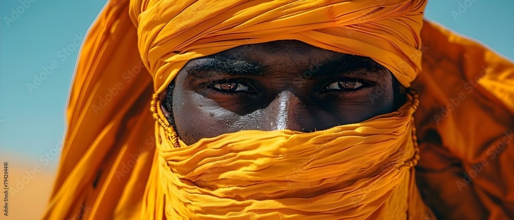 Tuareg nomad from the Sahara Desert proud of heritage and culture ...