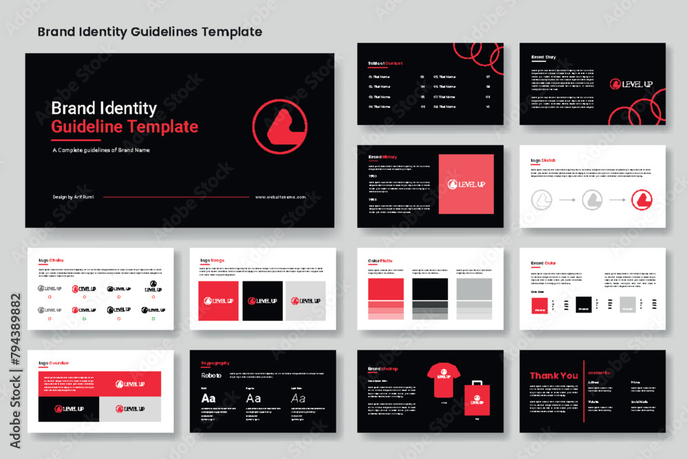 Brand guidelines presentation template and minimal brand identity ...