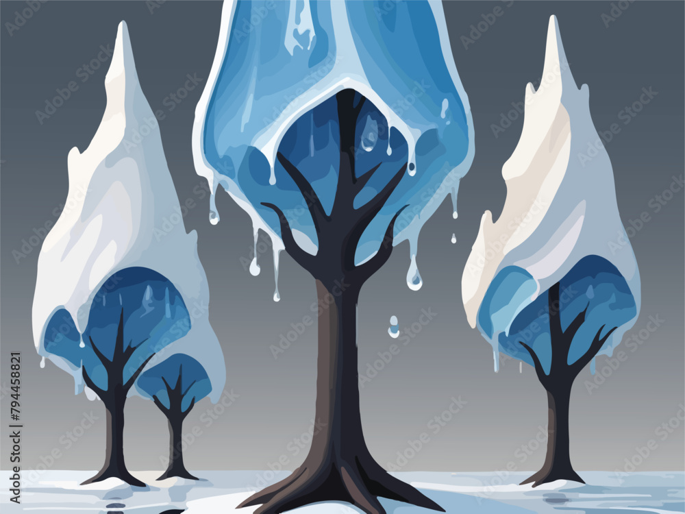 Danger Signs - Global Warming with a vector depicting a dry tree in a ...