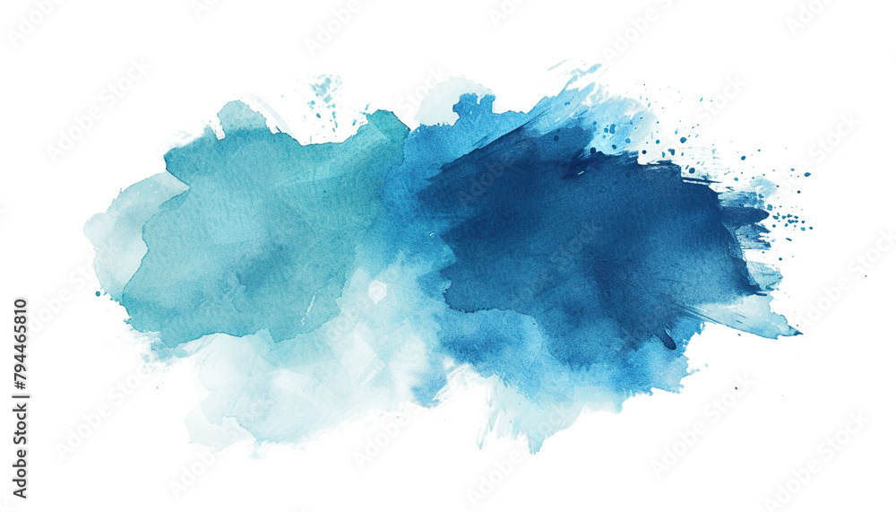 Abstract blue watercolor paint brush stroke flow texture PNG ...