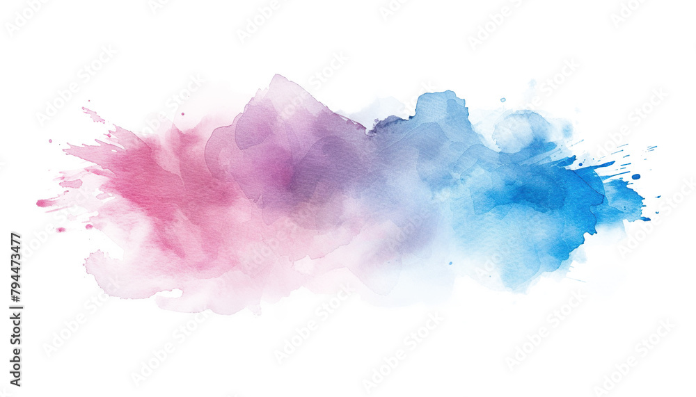 Ilustración de Stock Abstract blue pink watercolor paint brush stroke ...