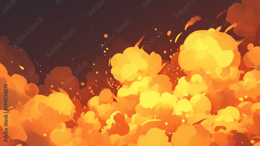 Experience the dynamic artistry of cartoon style smoke and explosion ...
