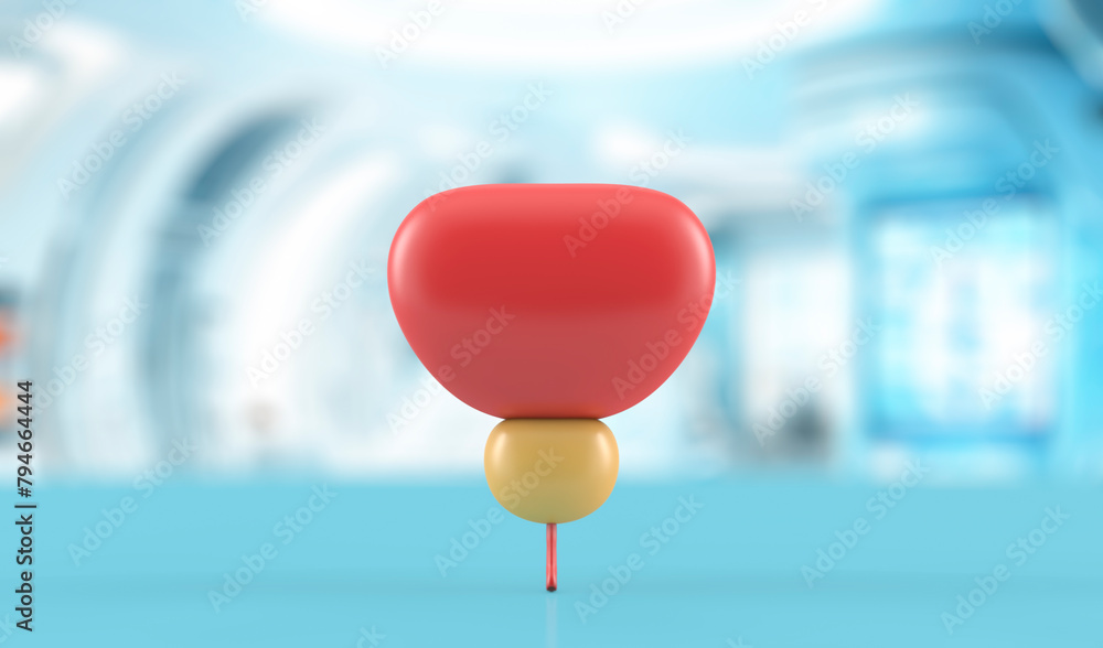 Prostate disease and treatment. Anatomical model of the male ...